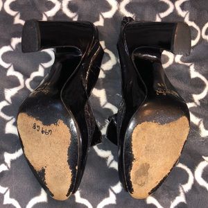 Peter Fox | Shoes | Vintage Peter Fox Leather Slingback Peep Toe Heels ...